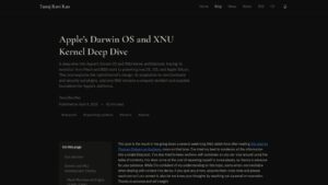 Apple’s Darwin OS and XNU Kernel Deep Dive – Old School Computer
