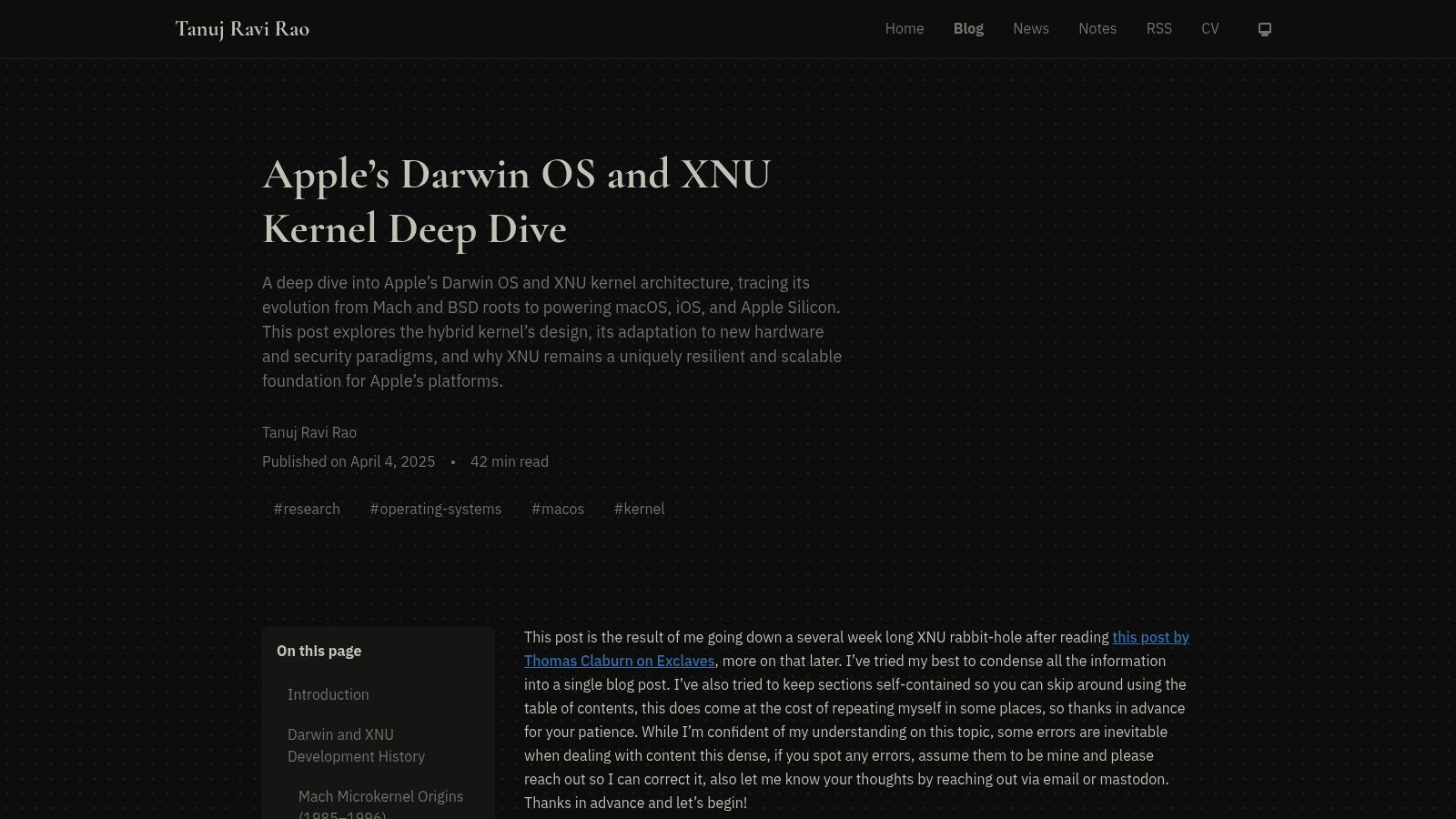 Apple’s Darwin OS and XNU Kernel Deep Dive – Old School Computer
