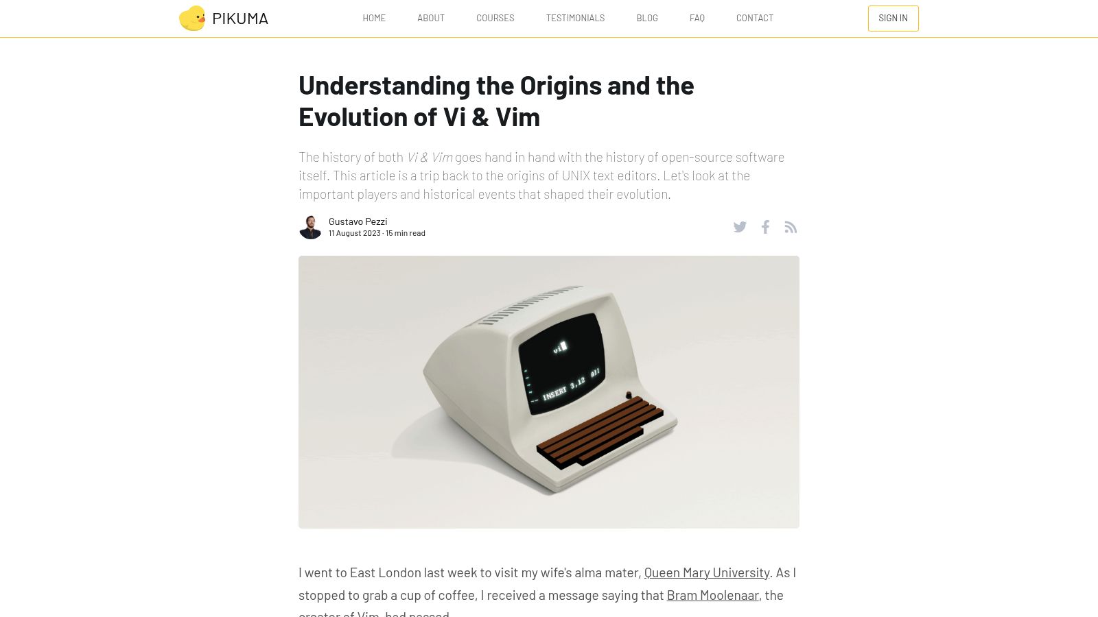 Understanding the Origins and the Evolution of Vi & Vim – Old School Computer