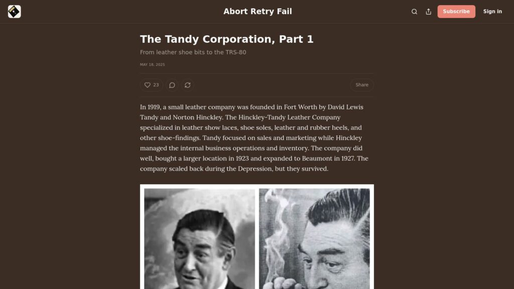 The Tandy Corporation, Part 1 – Old School Computer
