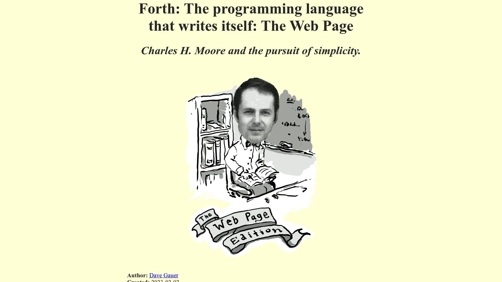 Forth: The Programming Language That Writes Itself: The Web Page – Old ...