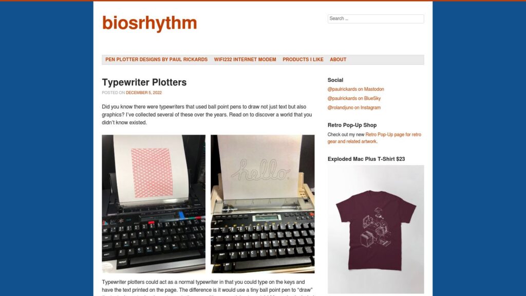 Typewriter Plotters – Old School Computer