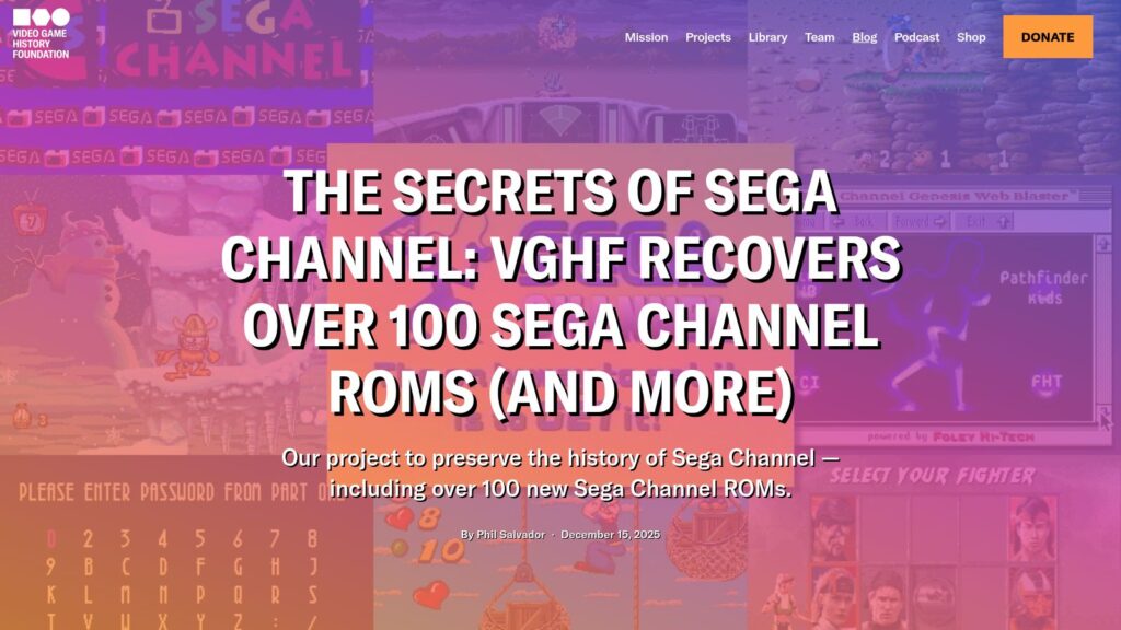 The Secrets of Sega Channel: VGHF Recovers Over 100 Sega Channel ROMs ...